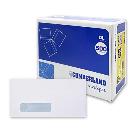 500pcs Self Seal Dl Envelopes Window Face 110 X 220mm Secretive White