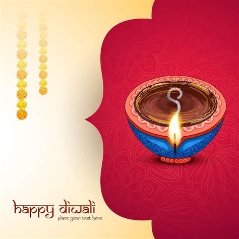 Joyeux festival de la lumière de Diwali avec le design de la carte de