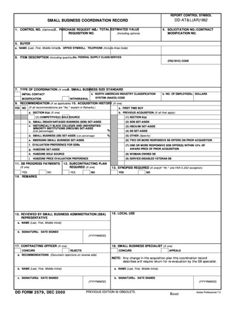 Top Dd Form 2579 Templates Free To Download In Pdf Format