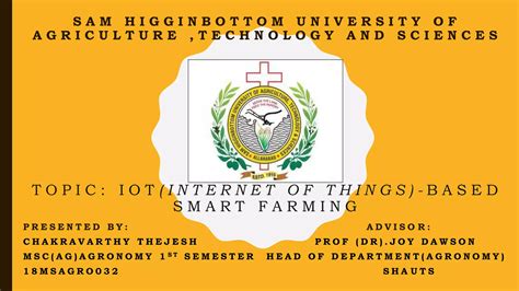 Iot Internet Of Things Based Smart Farming Ppt