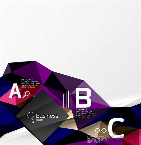 Premium Vector Colorful Triangle Mosaic 3d Geometric Object With