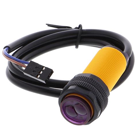 Infrared Obstacle Avoidance Sensor 3 80 Cm E18 D80nk With Dupont Socket