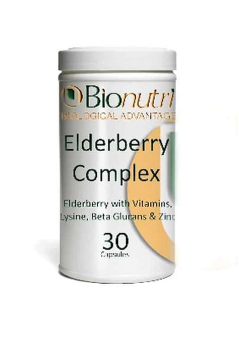 Bionutri Elderberry Complex 30 Tablets Edinburgh Centre Of Nutrition