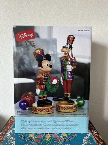 Disney Christmas Nutcrackers Mickey Mouse And Goofy Lights Music Figures