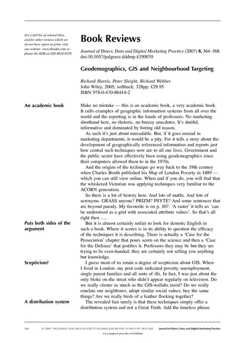 Geodemographics Gis And Neighbourhood Ta 364 © 2007 Palgrave