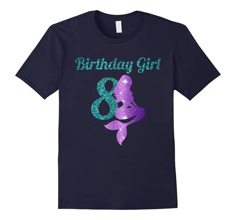 8th Birthday Girl Of Mermaid T Shirt 8 Years Old Mermaid 4lvs