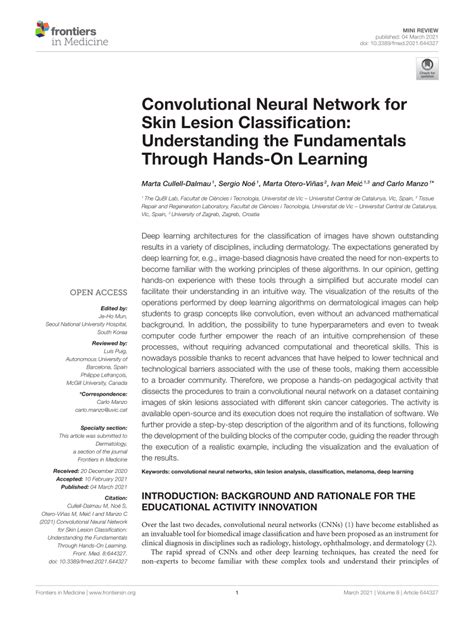 Pdf Convolutional Neural Network For Skin Lesion Classification