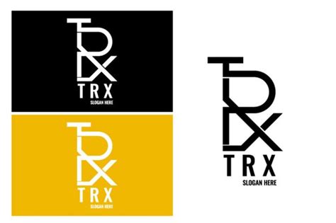 Design Inicial Do Logotipo Da Letra Trx Vetor Premium