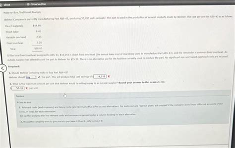 Solved Make Ar Thuy Tradatend Analyes Hepuired Whtoes Chegg