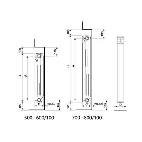 Radiatore Con Elementi Termosifone In Alluminio Pressofuso Interasse 8