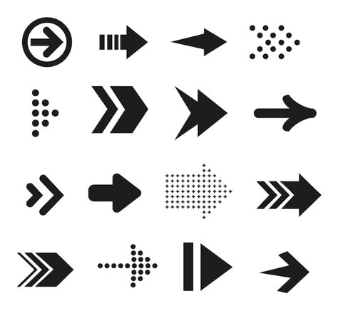 Premium Vector Arrow Set Collection Of Arrow Icons Arrow Flat Style