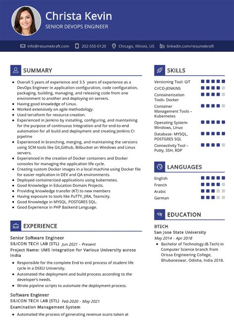 Senior DevOps Engineer Resume Example In 2025 ResumeKraft