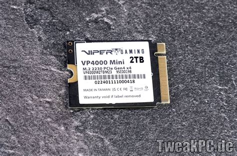 Patriot VIPER VP4000 Mini im Test - extra kleine M2 2230 SSD mit 5000 MB/s