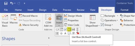 Howto Add Listbox To Visio Sheet And Access It In Visual Basic D Fens Gmbh