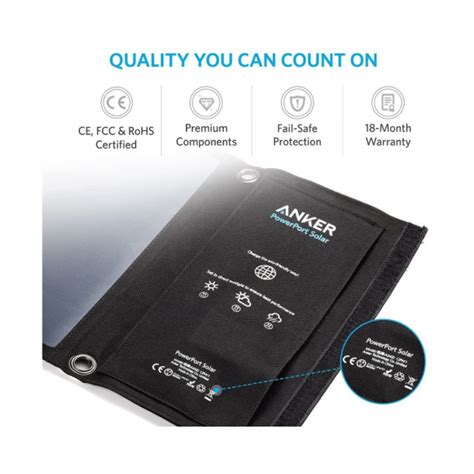 Anker 21W 2 Port USB Portable Solar Charger With Foldable Panel - saiitt