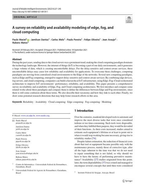05 a survey on reliability and availability modeling of edge fog