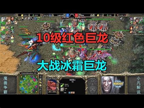 10级红色巨龙大战冰霜巨龙神奇随机雇佣兵大战魔兽争霸3 YouTube