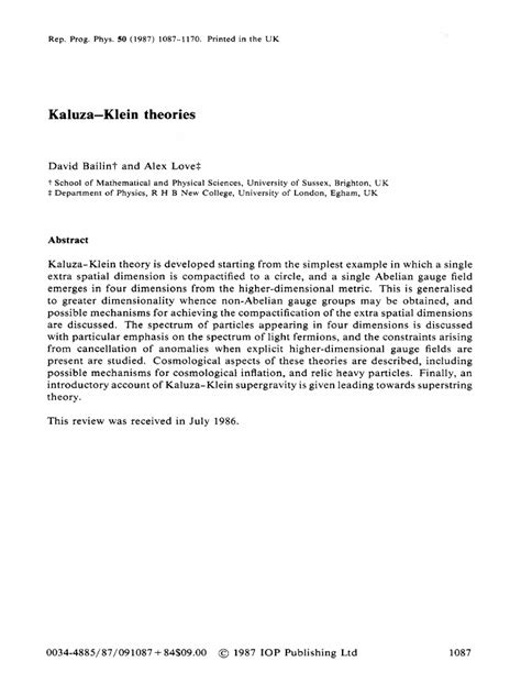 eric kktheories pdf pdf gauge theory dimension