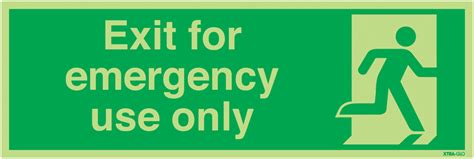 Xtra Glo Exit For Emergency Use Only Signs Seton