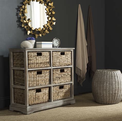 Safavieh Keenan 6 Wicker Basket Storage Chest Modish Store