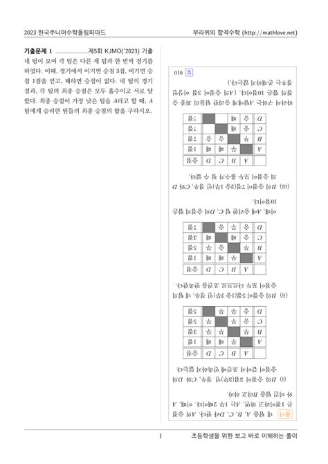 2023 한국주니어수학올림피아드 2023 Kjmo 풀이와 답 적중문제 네이버 블로그
