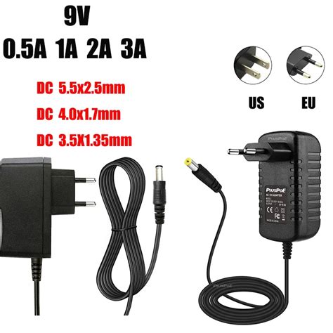 AC/DC 어댑터 DC9V 0.5A 1A 1.5A 2A 3A AC 100 240V 변환기 어댑터 전원 9V 볼트 충전기 전원 ...