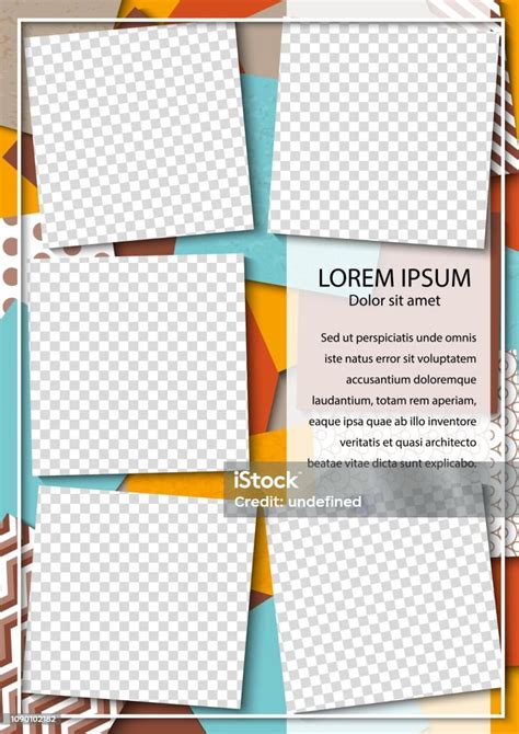 Template Untuk Kolase Foto Dalam Gaya Modern Bingkai Untuk Kliping Mask