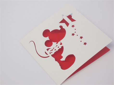 Mickey Mouse Personalised Papercut Birthday Card