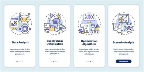 Premium Vector 2d Linear Icons Representing Overproduction Mobile App Screen Set 4 Steps