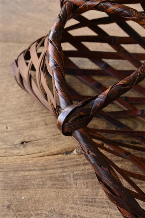 Dustpan Shaped Japanese Old Flower Vase Made Of Bamboowall Hanging