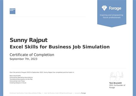 Sunny Rajput On Linkedin Goldmansachs Excel Forage