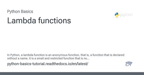 Lambda Functions Python Basics 2510