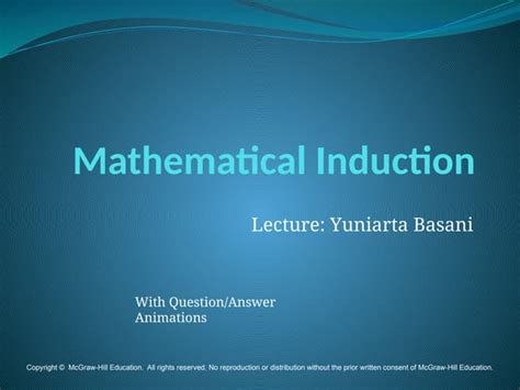 Week 4 Mathematical Induction Mathematical Induction Pptx