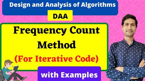 frequency count method for iterative code with examples daa