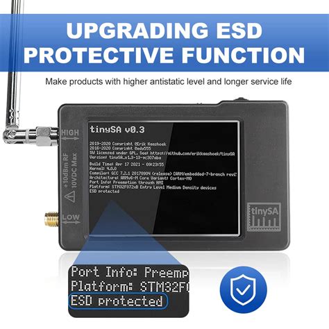 Buy Tinysa Spectrum Analyzer V0 3 1 Frequency Range 100 960mhz Mf Hf Vhf Uhf Input With 2 8