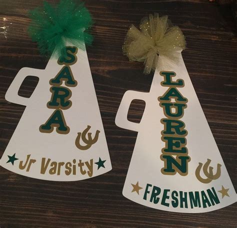 Personalized Cheerleader Locker Signs Freshman And Jv 💛🐴🔥📣💚 Cheer