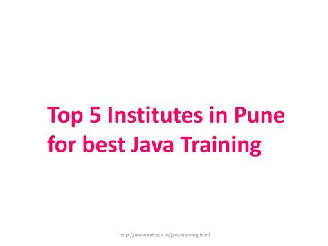 PPT Top Institutes In Pune For Best Java Training PowerPoint Presentation ID