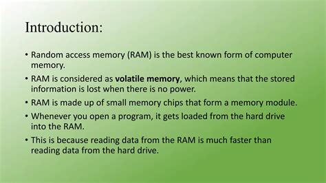 Random Access Memory Ppt