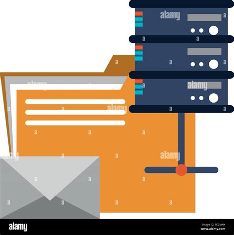Servers And Database Technology Symbols Stock Vector Image And Art Alamy