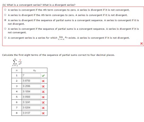 solved what is a convergent series what is a divergent
