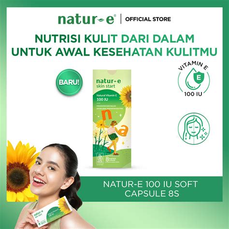 Jual Natur E Skin Start Natural Vitamin E 100 Iu 8s Soft Capsule