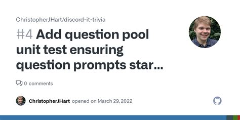 Add Question Pool Unit Test Ensuring Question Prompts Start With