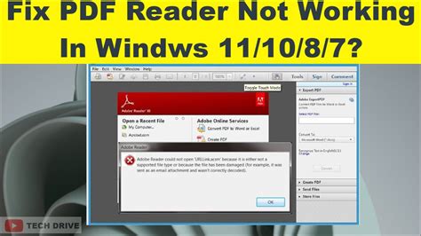 How To Fix Pdf Reader Not Working In Windows 111087 Adobe Reader Dcsolved 2022 Youtube