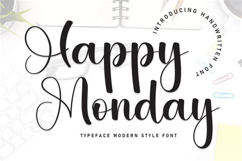 Happy Monday Font By Andikastudio · Creative Fabrica
