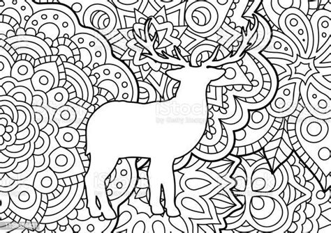 หน้าสมุดระบายสีที่มีเงากวางสีขาว ภาพประกอบสต็อก ดาวน์โหลดรูปภาพตอนนี้ ภาพประกอบ ศิลปะ