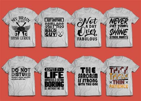 Custom Typography T Shirt Design Bundle Graphic By Adhort · Creative