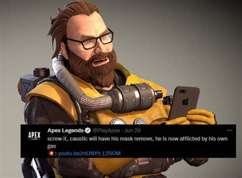 Apex Legends Playapex Screw It Caustic Will Have His Mask Remove