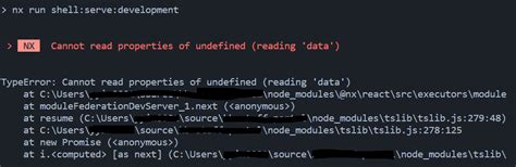 Nx 1642 Cannot Read Properties Of Undefined Reading Data · Issue