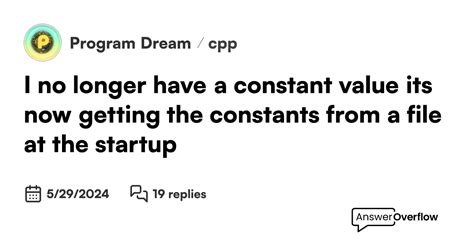 I No Longer Have A Constant Value Its Now Getting The Constants From