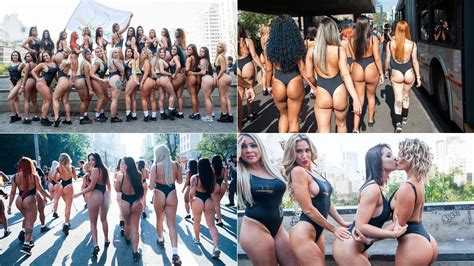 Las Candidatas De Miss Bumbum Desfilaron Por Las Calles De San Pablo